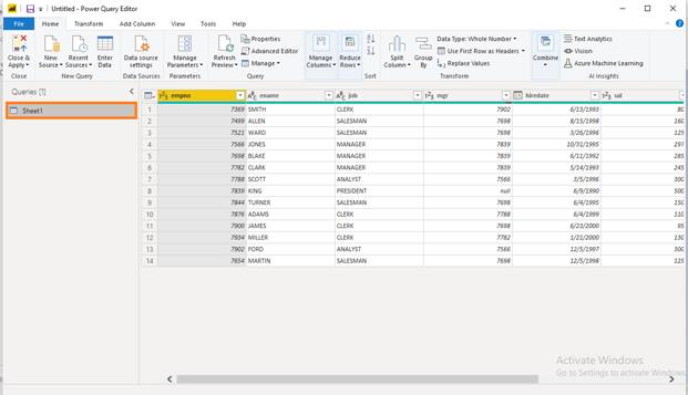 Add Index Column In Power BI Using Power Query Editor